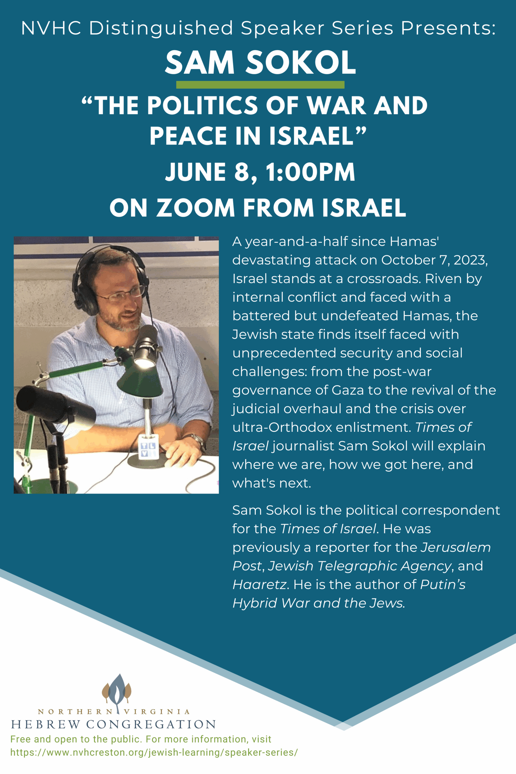 Speaker Series - Sam Sokol - NVHC